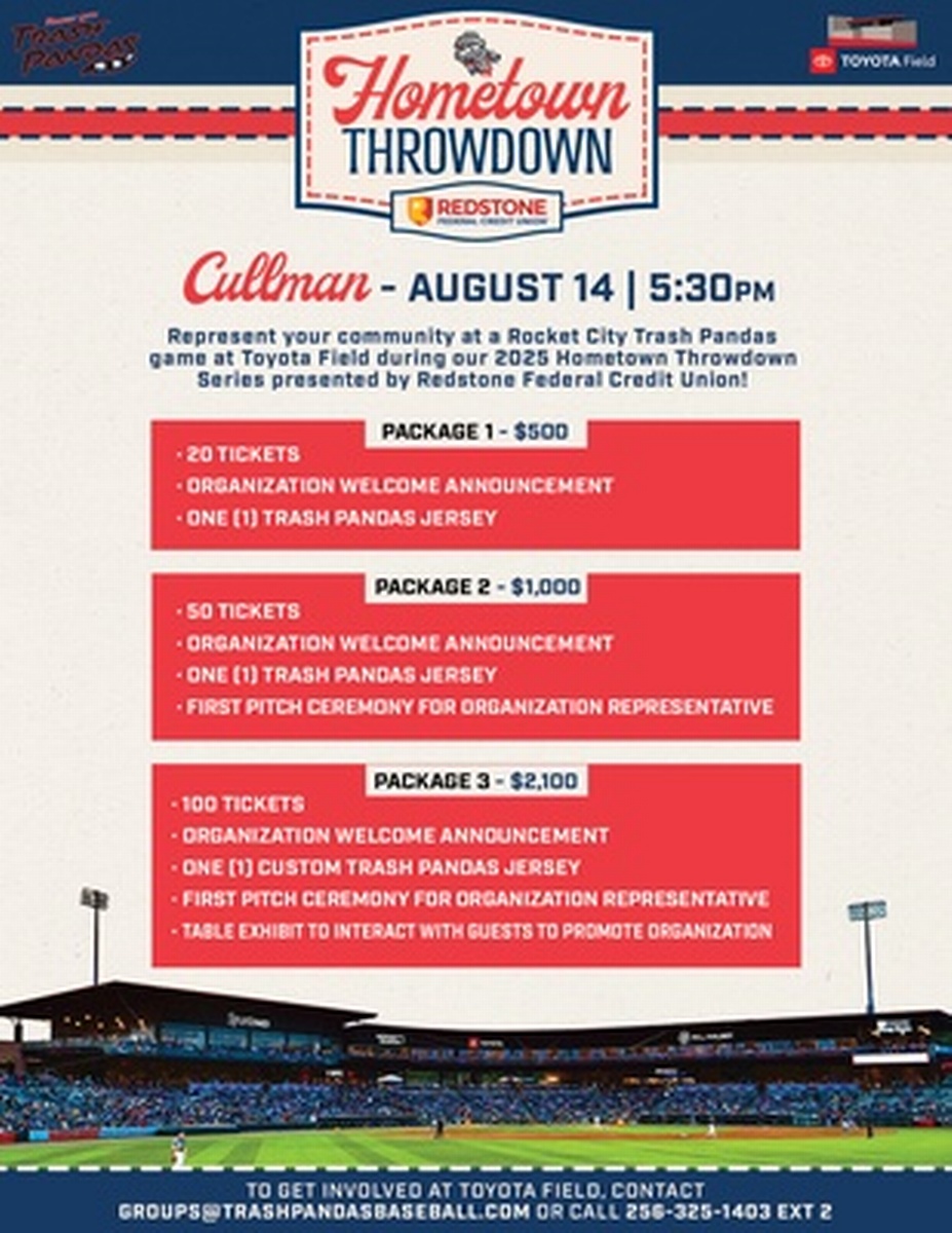 Trash Pandas’ Hometown Throwdown: CULLMAN COUNTY - Aug 14, 2025 - Growthzone – Cullman Chamber